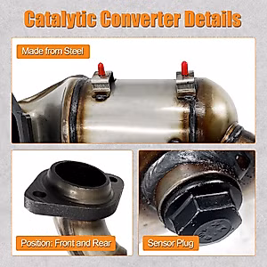 ARSTAK Front and Rear Catalytic Converter Fits for Dodge Grand Caravan, Journey, Avenger, for Chrysler Town & Country, 200, for R-outan & Ram C/V, 3.6L 2011-2019 (1 Pair)