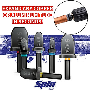 SPIN F6000 6-Piece Drill Bit Flaring Set 1/4, 3/8, 1/2, 5/8, 3/4, 7/8-Inch