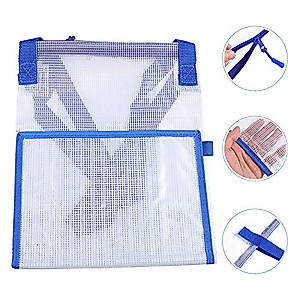 Healifty Art Portfolio Tote Bag PVC Waterproof Painting Board Storage Bag Drawing Tools Carry Bag for Bulletin Boards Artwork Charts and Teaching Material Blue