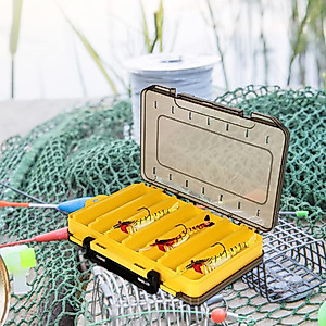 BESPORTBLE 2 Pcs Fishing Tackle Box Fishing Lure Box Compartments Fishing Tackle Tray Fishing Bait Storage Case Jewelry Making Findings Container Organizer