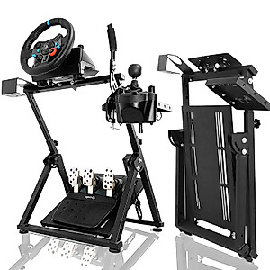 Minneer Youth X PRO Racing Wheel Stand Height Adjustable with Shifter Upgrade fit for Logitech G25,G27,G29,G920,G923Thrustmaster TMX, Gaming Steering Simulator Cockpit Wheel and Pedals Not Included