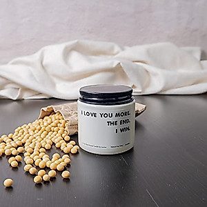 I Love You More The End I Win– Lavender Candle Gifts for Boyfriend Girlfriend Family, Unique Christmas Birthday Wedding Gift, Husband Wife Gift for Anniversary Valentines (3.5oz)