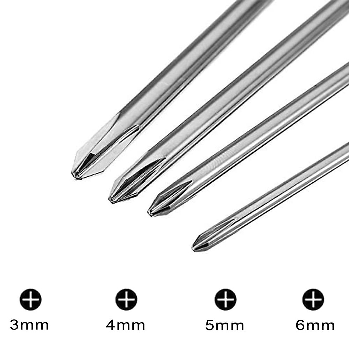 Drone Tool kit - 4Pcs Phillips Screwdriver Steel Tool Set 3.0/4.0/5.0/6.0mm Mini Hand Tools for RC Model Helicopter Boat Cars