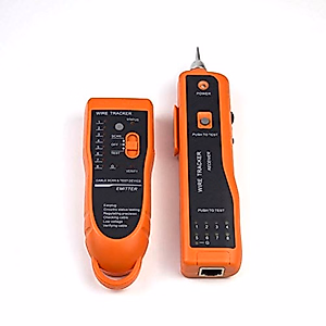Ethernet Network Toner RJ11 RJ45 Network Cable Tester LAN Tracker Wire Finder Cat5 Cat6 with 2 Network Wire Stripper Toolkit Orange