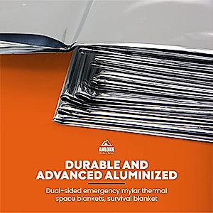 Emergency Blankets Mylar Thermal Blanket,(10 Pack) of Gigantic Space Blanket 82 * 64 in. Survival Blankets Heavy Duty Camping Gear,First Aid
