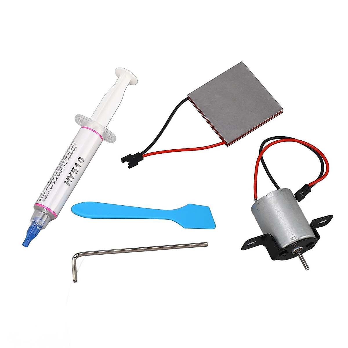 Motor Power Generation Sheet Set Universal Fireplace Fan Accessories Motor and Power Generation Sheet 4 Blades Heat Powered Stove Fan for Wood, Log