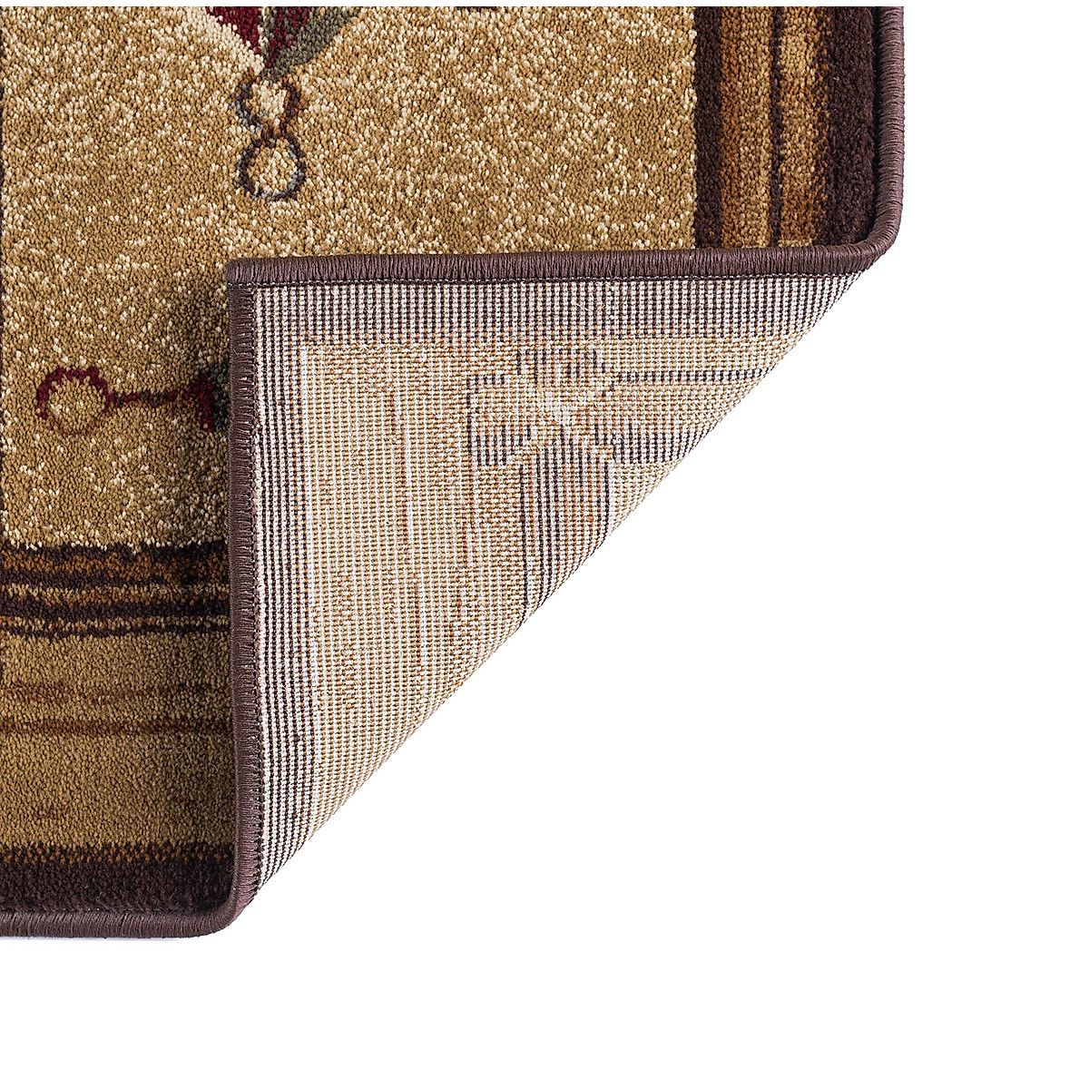 Tayse Trout Fishing Ivory 2x3 Scatter Mat Small Rug for Entryway Indoor & Outdoor - Hallway, Walkway, or Foyer - Novelty, Lodge Bedroom & Living Room, NTR6602 2x3