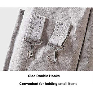 Haoun 2Pack Bedside Storage Hanging Organizer Bag Holder Bed Bunk Organizer for Dormitory Room,Hospital Bed Rails,Baby Bed (Grey Blue)