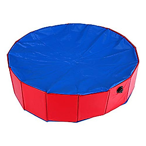Homend 47inch.D *12Inch.H PVC Pet Swimming Pool Portable Foldable Pool Dogs Cats Bathing Tub Bathtub Wash Tub Water Pond Pool (120cm*30cm（47inch.D *12Inch.H）)