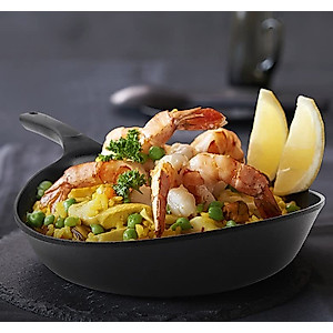 Neoflam 11" Vulcan All Black Profeesional Chef Wok | Stovetops and Induction, Nonstick T-Coating | Made in Korea (11" Wok)