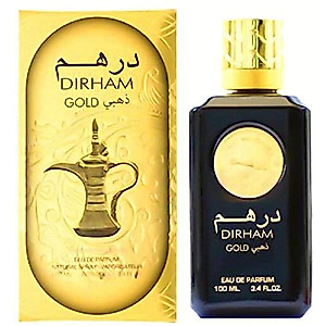 Ard Al Zaafaran Dirham Gold Eau de Perfum 100ml Oriental perfume, Transparent