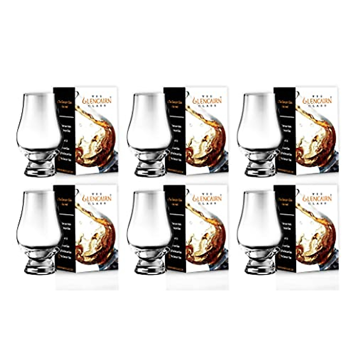 The WEE Glencairn Crystal Whiskey Glass, Miniature Whisky Tasting Glass, Set of 6