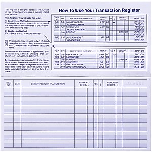 24 PCS Check Registers for Personal Checkbook, Easy to Read Checkbook Register