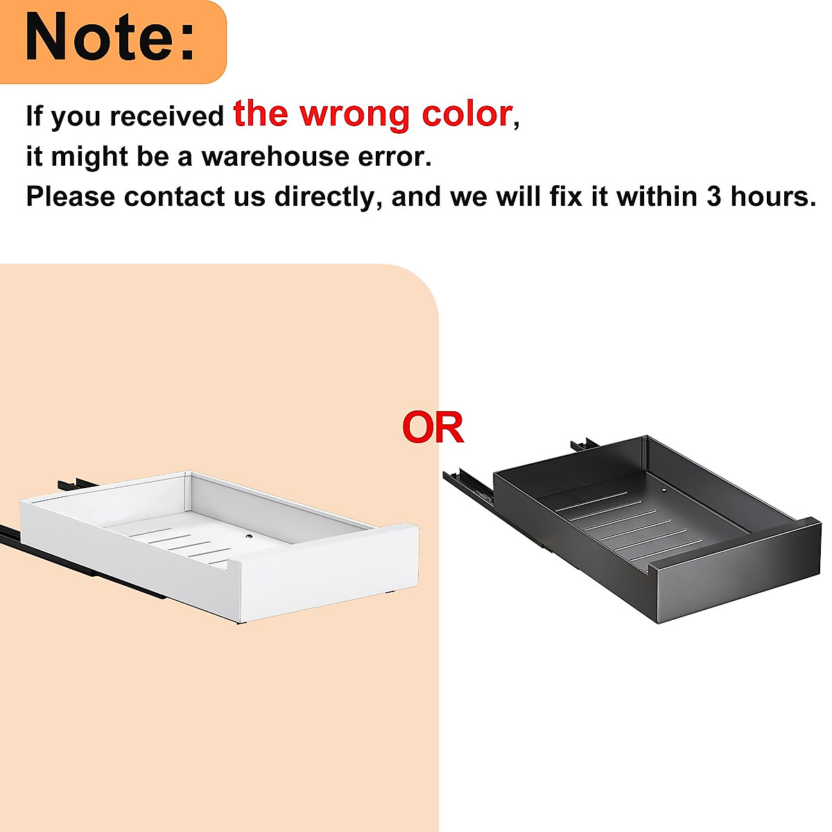 Pull Out Cabinet Organizer Fixed With Adhesive Nano Film,Heavy Duty Storage and Organization Slide Out Pantry Shelves Sliding Drawer Pantry Shelf for Kitchen 11.8"W x 16.9"D x 3.1"H(1PC)