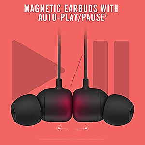 Beats Flex Wireless Earphones – Apple W1 Headphone Chip, Magnetic Earbuds, Class 1 Bluetooth, 12 Hours of Listening Time, Built-in Microphone - Black (Latest Model) (Renewed)