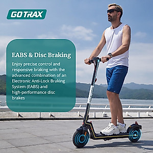 Gotrax APEX MAX Electric Scooter, 8.5" Pneumatic Tires, Max 19 Mile and 18Mph 350W Motor with Rear Single Shock, Bright Headlight and Taillight and Cruise Control, Foldable Escooter for Adult