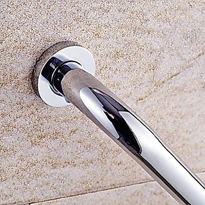 CRODY Bath Wall Attachment Handrails Grab Bar Rails Bathroom Bathtub,Disabled Elderly Toilet Seat Armrest Non-Slip Safety Handle,Wall Mounted Straight Towel Rack/45Cm