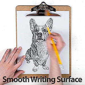 Officemate Recycled Wood Clipboard, Letter Size, 9" x 12.5" with 6" Clip, 3 Pack (83133),Brown