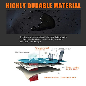 Aaaspark Rowing Machine Cover, Fitness Equipment Covers Protective Cover Dustproof Waterproof Cover Protective Cover and Resistant Oxford Fabric Sports Rowing Machine Protective Cover