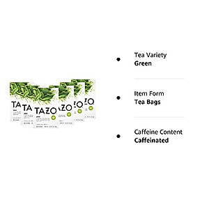 TAZO Tea Bags, Green Tea, Zen, 20 Count (Pack of 6)