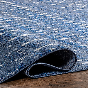 nuLOOM 2x3 Moroccan Blythe Area Rug, Dark Blue, Faded Bohemian Design, Stain Resistant, For Bedroom, Dining Room, Living Room, Hallway, Office, Kitchen, Entryway