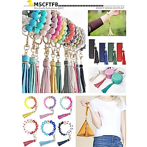 MSCFTFB 10pcs Tassel Purse Charm,Leather Keychain,Key Chain for Car Keyring Purse Accessory Bag Charm Gift for Mom(Turquoise)