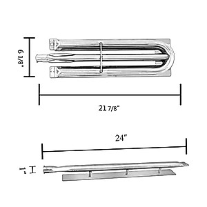 Kalomo Gas Grill Burner Gas Grill Replacement Parts Stainless Steel Pipe Tube for Select Viking VGBQ 30 in T Series, VGBQ 41 in T Series, VGBQ5304RE, VGBQ5304RT, VGBQ4103RE, VGBQ4103RE1 Models