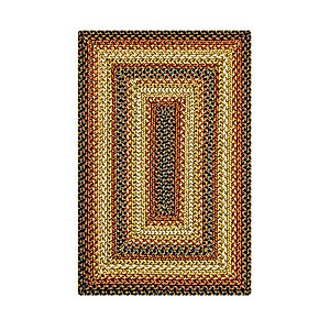 Homespice San Antonio Pure Comfort Braided Area Rug, 4 x 6' Rectangular Multi Color, Soft Underfoot Remarkable Designs Lightweight, Farmhouse, Country Style - 30 Day Risk Free Purchase