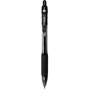 Zebra Pen Z-Grip Retractable Ballpoint Pen, Fine Point, 0.7mm, Black Ink, 12-Pack