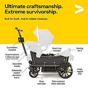 Veer Cruiser | Next Generation Premium Stroller Wagon for Kids | The Feel and Safety of a Premium Stroller with The Fun of a Lightweight, Rugged Wagon | Push/Pull/Push-Along | Fully Collapsible