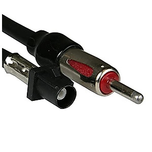 Scosche GM5211B Compatible with 2014-18 Chevrolet Silverado/GMC Sierra ISO Double DIN & DIN+Pocket Dash Kit Black & Metra 40-EU10 Antenna to Radio Adapter Cable,Black