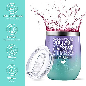 self Care Relaxing Spa Gift Baskets for Women Birthday, Christmas Gifts for Mom, Wife, Sisters, Friends Unique Wine Tumbler Gifts