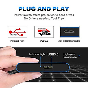 Prode 2.5 Inch Ultra Slim USB 3.0 Portable External Hard Drive 2TB for PC and Mac (2 tb, red)