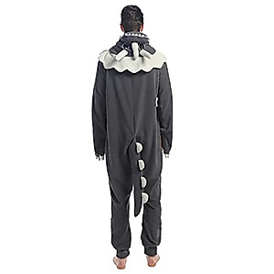 dressfan Animal Triceratops Dragon Onesie Grey Dinosaur Christmas Halloween Cosplay Costume Pajamas Unisex Adults Teens Kids