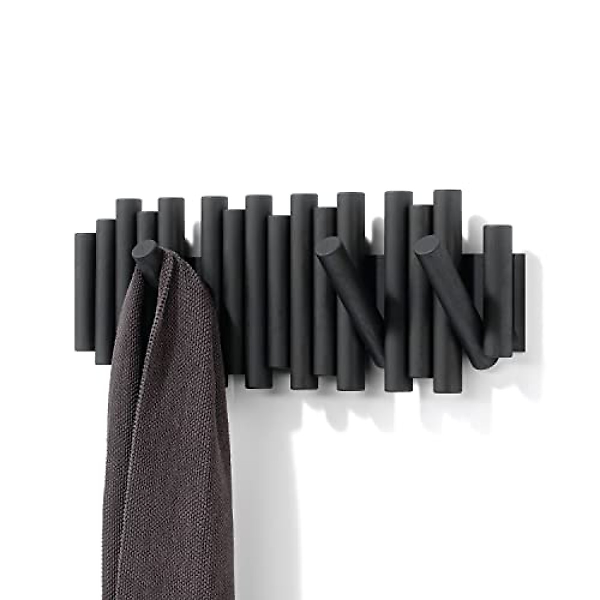 Umbra Picket Rail Hook for Entryways, W38×D4×H17cm, Black