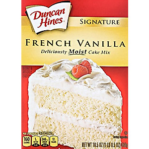 Duncan Hines Signature Cake Mix, French Vanilla, 16.5 Ounce