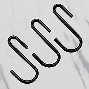 BAYEAR S-Shaped Hook, Metal Hook, Coffee Cup Hook, Suitable for Kitchen, Closet, Bathroom, Office, Flower Basket, Garden Plants or Outdoor Activities. 10 Pieces