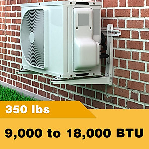 LBG Products Mini Split Wall Mounting Bracket,Air Conditioner Support Bracket for 9000-18000 Btu,Ductless Heat Pumps,HVAC Systems,Compressors,Air Conditioner Units Support up to 350lbs