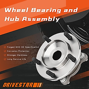 DRIVESTAR 950-002 New Front Left or Right Wheel Hub & Bearing for Toyota Sequoia Tundra 4WD