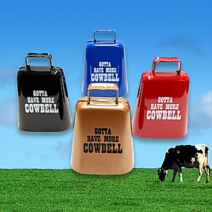 Bevin Bells "Gotta Have More Cowbell" (Medium) | Kentucky Cow Bell w/ Copper Color | Made from Steel | Loud Noise Makers w/ Handle | Made in CT, USA