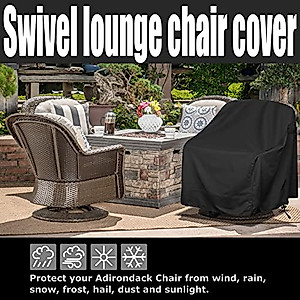 Outdoor Swivel Lounge Chair Cover 4 Pack,Waterproof Heavy Duty Outdoor Chair Covers, (39" L X 37" W X 38" H) Patio Furniture Cover for Swivel Patio Lounge Chair