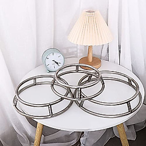 Potholders Wok Ring for Gas Stove, Stainless Steel Round Shelf Home Wok Rack, Reversible Size Wok Stand Wok Rack for Most Woks (S)