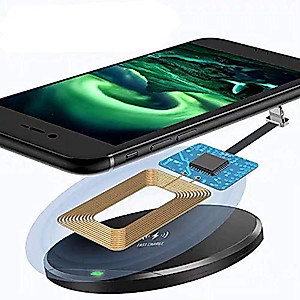 AISHEMI Wireless Charging Receiver Adapter with Fast Smart Microchip Technology for Samsung LG Huawei Sony Motorola Xiaomi Alcatel All Android Device USB Type-C