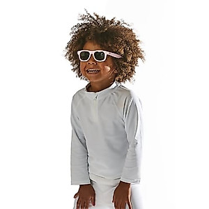 green sprouts unisex-baby Long Sleeve Rashguard | All-day UPF 50+ sun protection—wet or dry,White,12 months