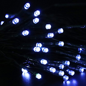 XUNATA Waterproof String Lights Outdoor, 50 LEDs 33ft Starry USB Powered 8 Modes Setting Light, for Indoor Outdoor Wall Decoration Wedding Party Home Garden(White)