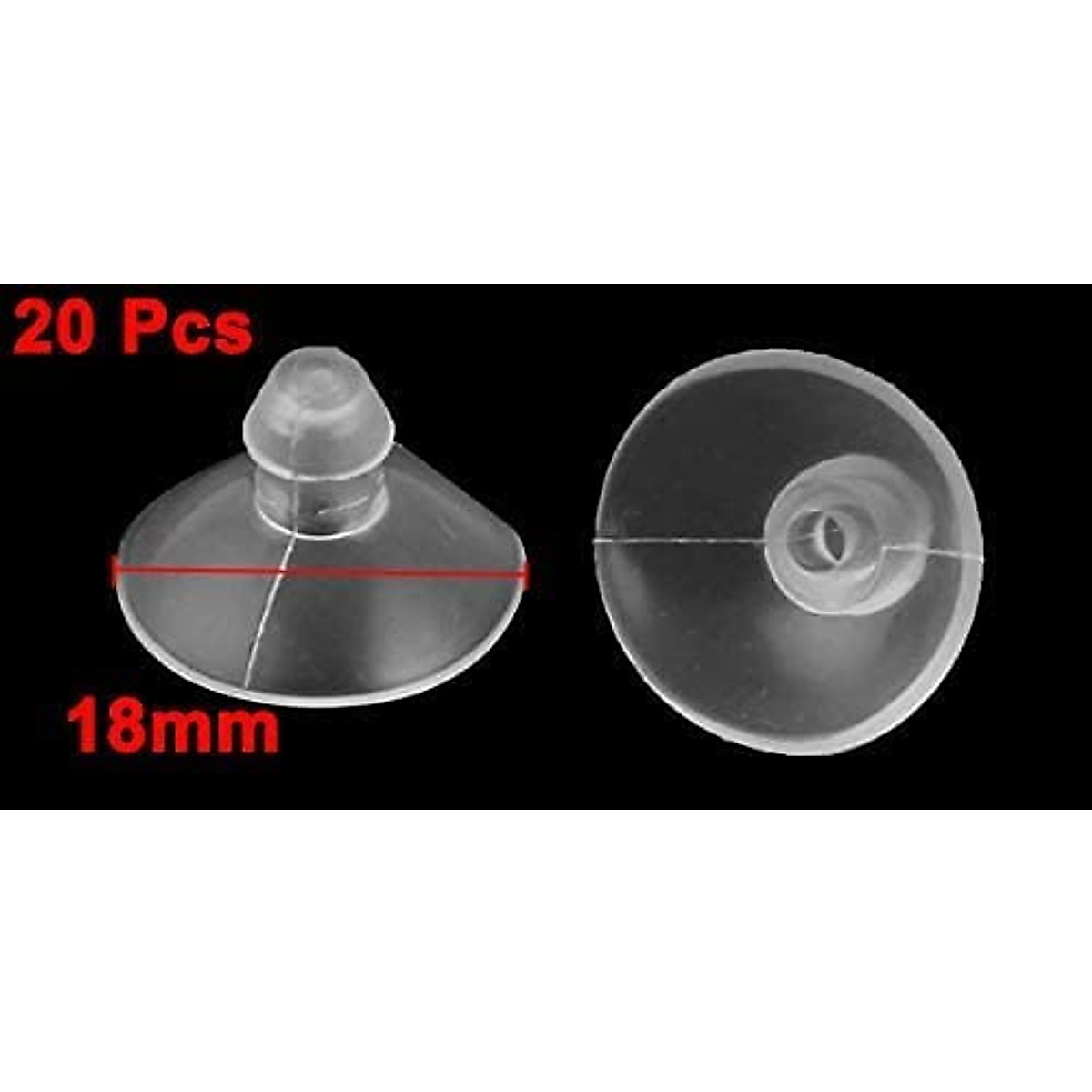 GDQLCNXB 20PCS 18mm/0.7" Furniture Desk Glass Transparent Anti-Collision Suction Cups Sucker Hanger Pads for Glass Plastic Without Hooks