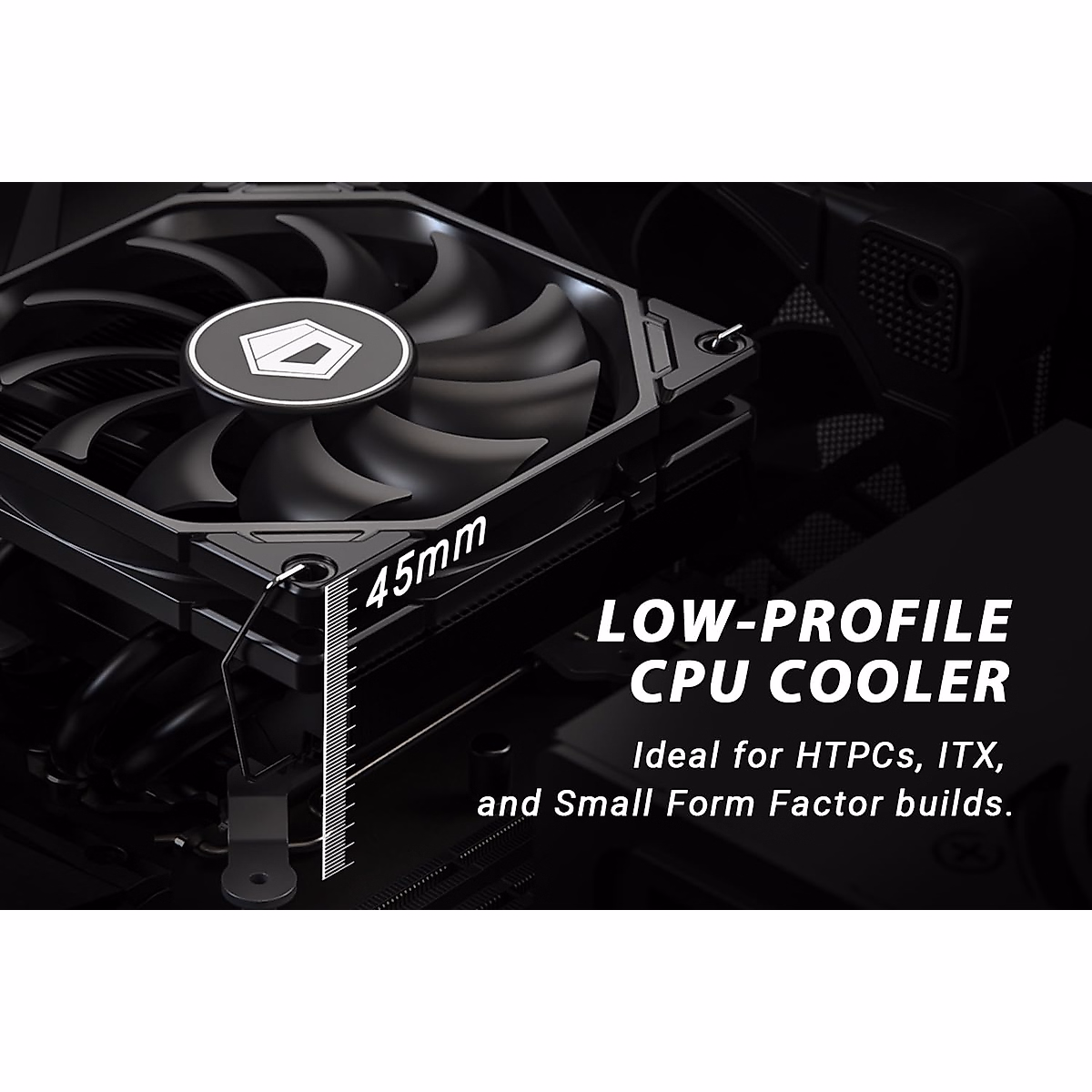 ID-COOLING IS-40X V3 45mm Height Low Profile CPU Cooler 4 Heatpipes CPU Air Cooler with 15mm Thickness Slim Fan Support Intel LGA1700/1200/115X; AMD AM5/AM4 For Desktop