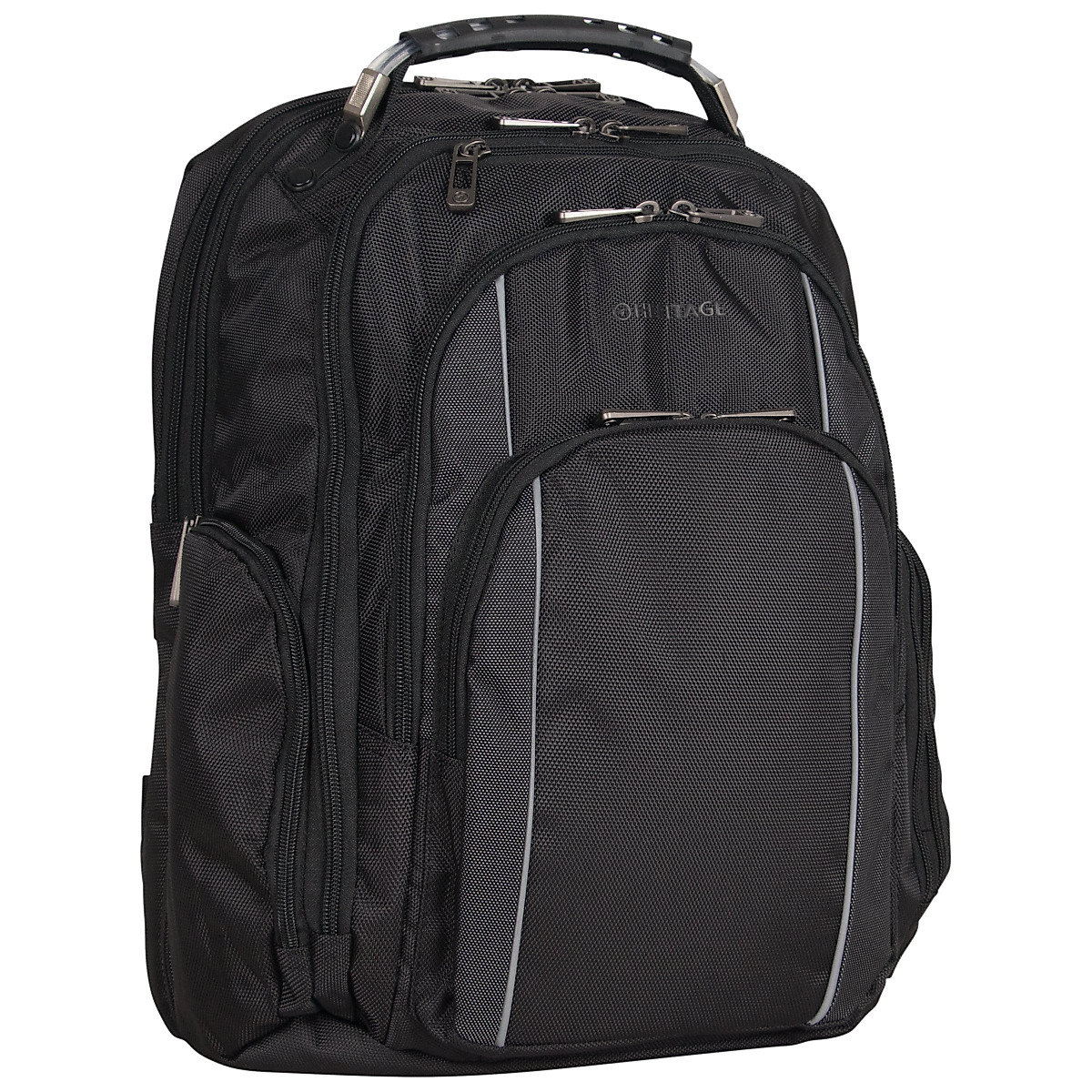 HERITAGE TRAVELWARE Travelier Dual Compartment Checkpoint-Friendly 17" Laptop Business Backpack, Black, One Size