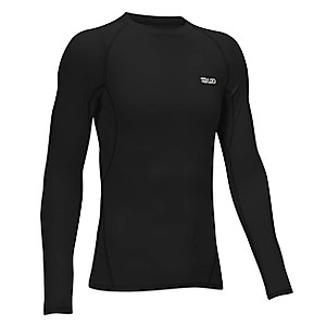 TELALEO Boys' Girls' Long Sleeve Compression Shirts Thermal Fleece Lined Kids Athletic Sports Tops Leggings Baselayer Set L