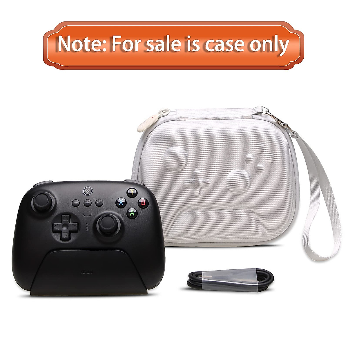 LTGEM EVA case for 8Bitdo Ultimate Bluetooth Controller with Charging Dock (White) - Travel